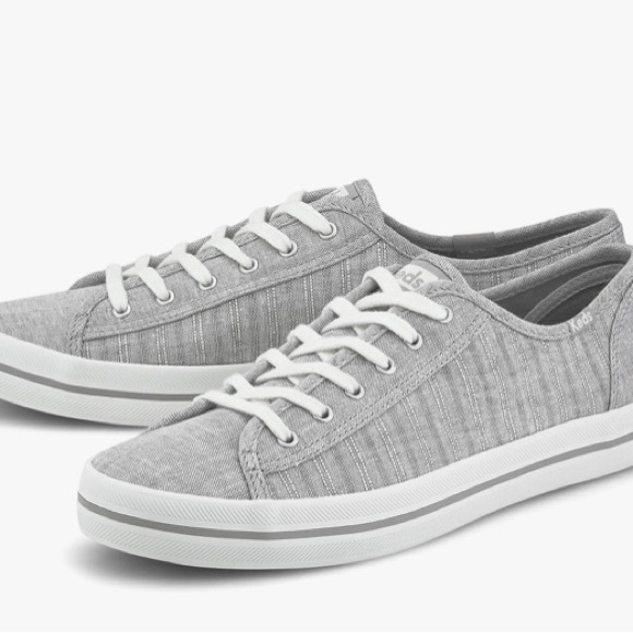 Keds | Shoes | Keds Kickstart Chambray Stripe Linen Sneaker In Light ...